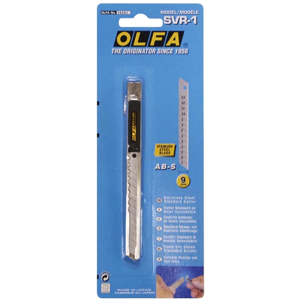 Olfa®SVR-1 Stainless Steel 9mm Cutter - Signo Draw